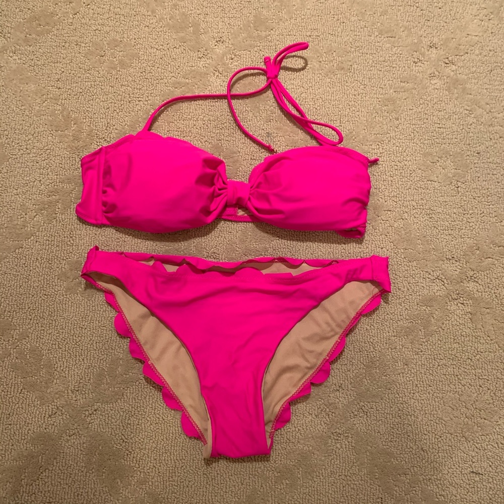 Target Scalloped Bathing Suit Set - Gem